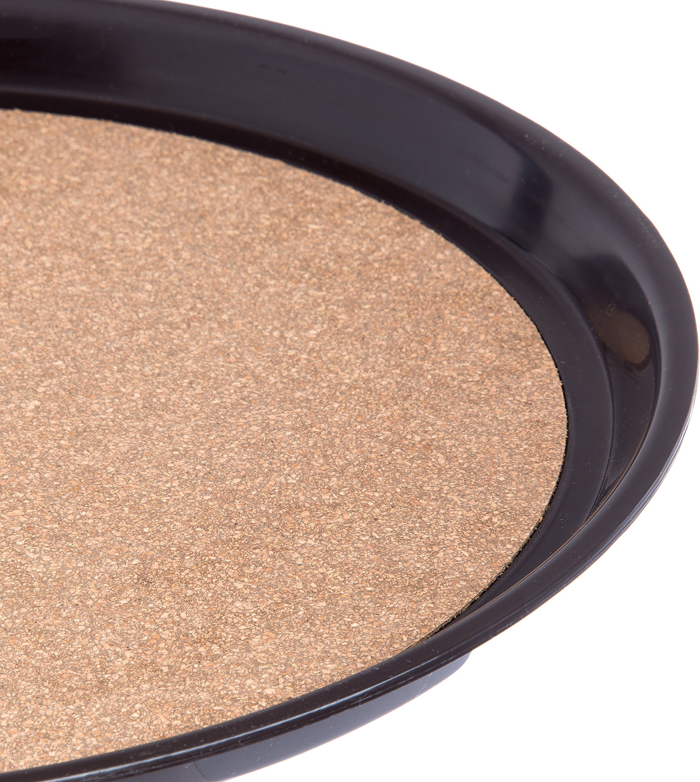 Carlisle FoodService Products Cork Tray Round Tray for Restaurants, Cork, 14 Inches, Brown, (Pack of 12)