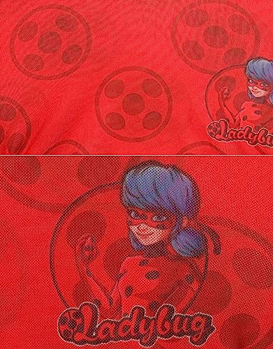 Miraculous Women's Ladybug Classic Print Long Sleeve Beach Rash Guard Shirt Cover Up Top (as1, Alpha, x_l, Regular, Regular, Red)