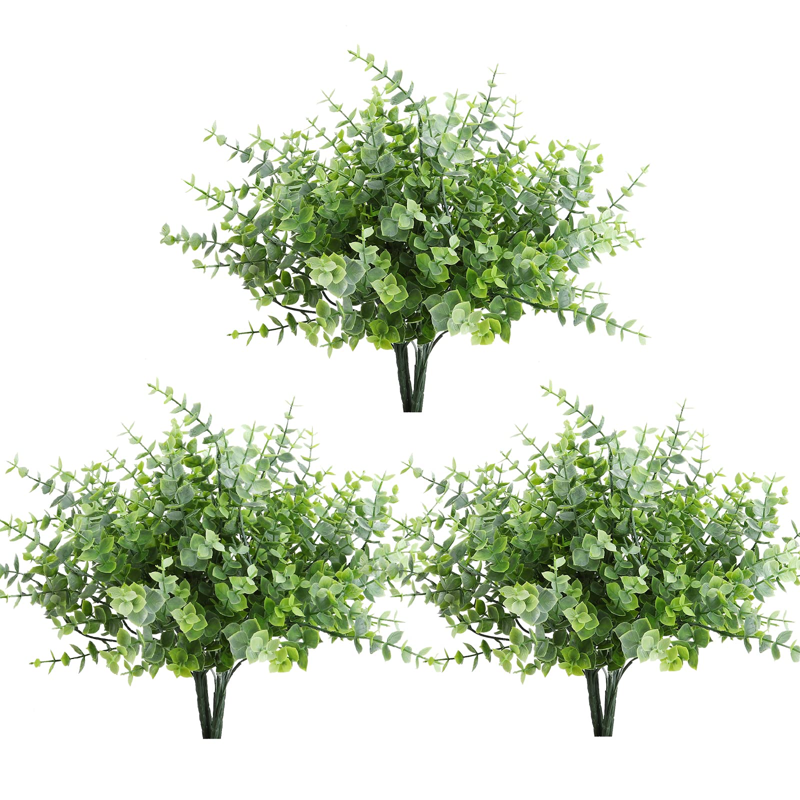 THE BLOOM TIMES 18 Pack Artificial Greenery Stems Fake Greenery Boxwood Picks Faux Plants Outdoor UV Resistant for Farmhouse Home Garden Patio Wedding Indoor Outside Decor in Bulk Wholesale