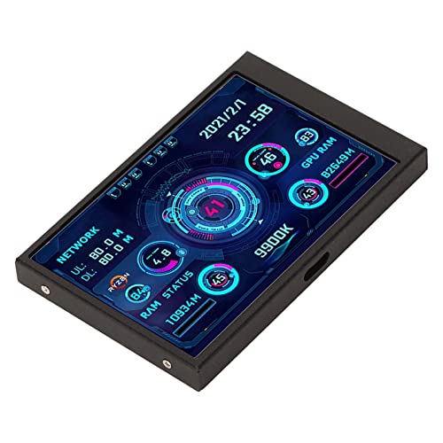Fabul PC Temperature Display Screen, PC CPU Data Monitor Change 3.5 Inch IPS Screen for CPU