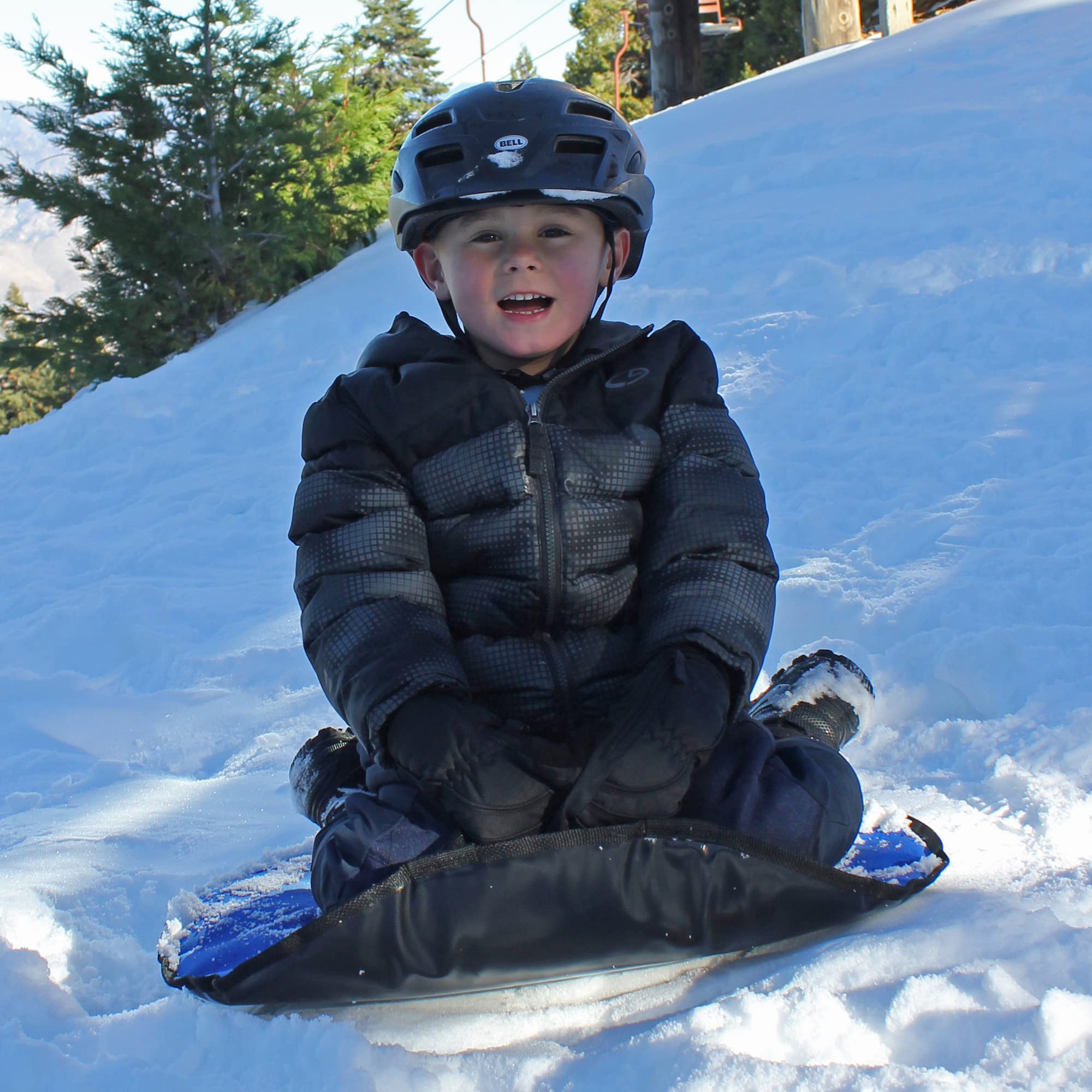 Bradley 36" Magic Carpet Flexible Snow Sled Saucer - Snow Tube Insert (Bright Green)