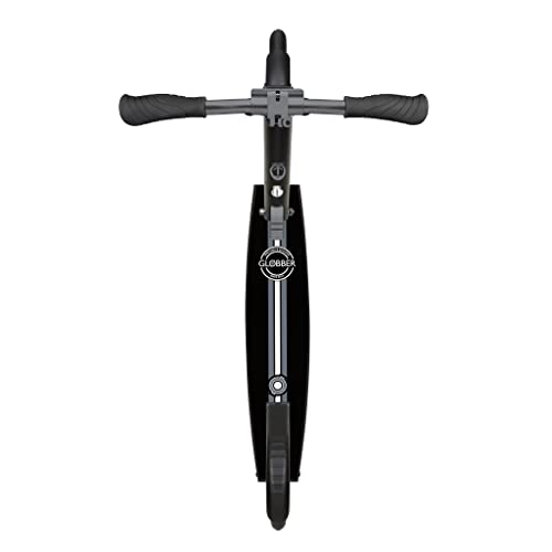 Globber 2 Wheel Kick Scooter for Teens and Adults Ages 41+ | Adjustable T-Bar Scooter with 3 Height Settings | Foldable Kick Scooter for Easy and Convinent Travel & Storage (Black & Grey)
