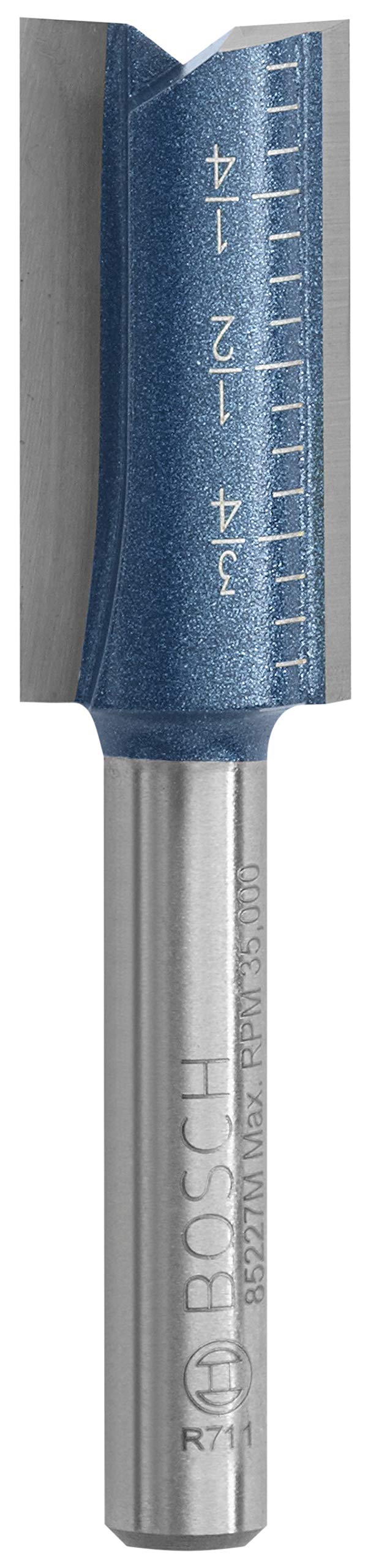 BOSCH 85227MC 1/2 In. x 1 In. Carbide-Tipped Double-Flute Straight Router Bit
