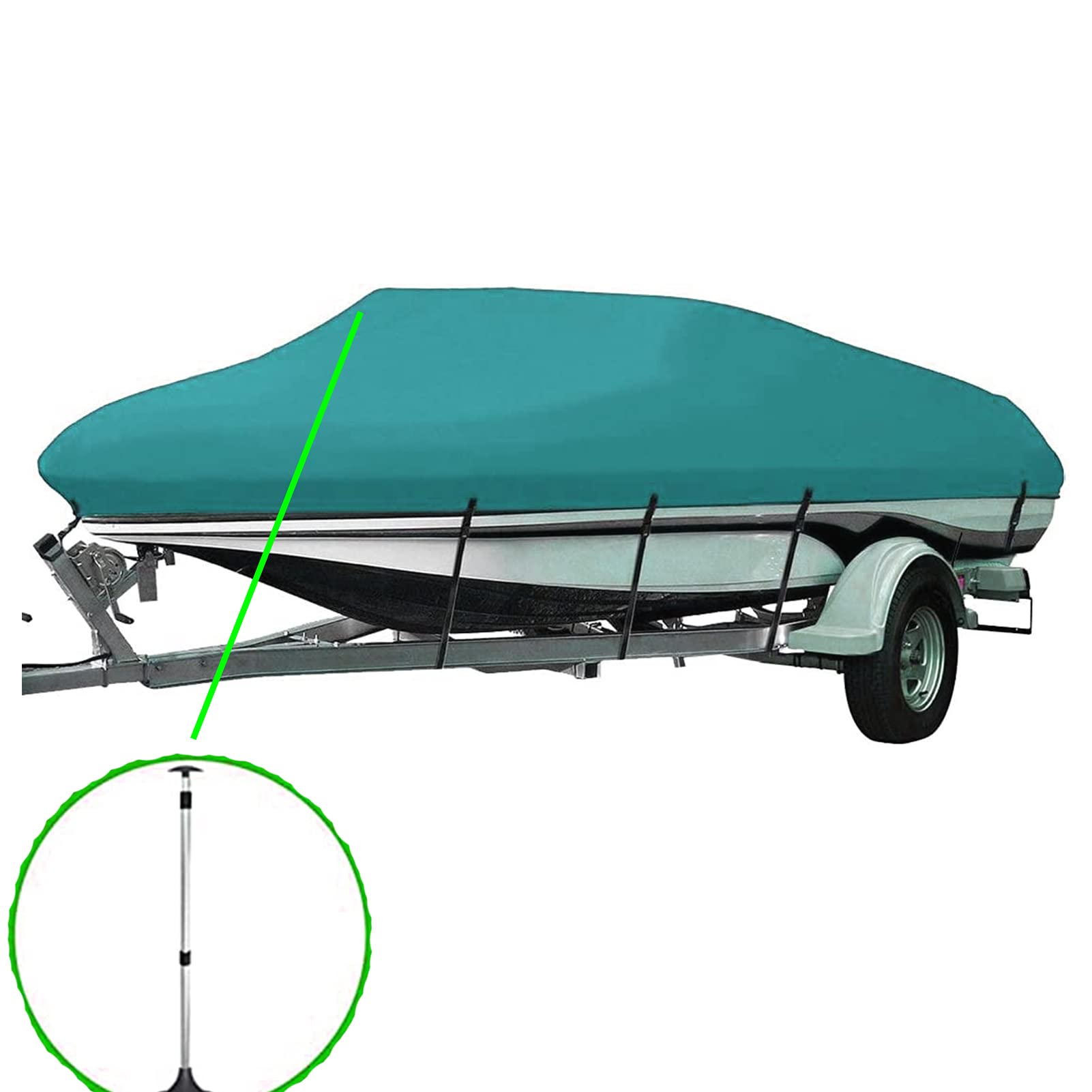 BIGalleons Boat Cover Tarp Support Mushroom Cap 2 pcs, Anti-Burst Front or End Cap for Camping and Backpack Tent, Puncture Proof for Tarp,Pack of 2