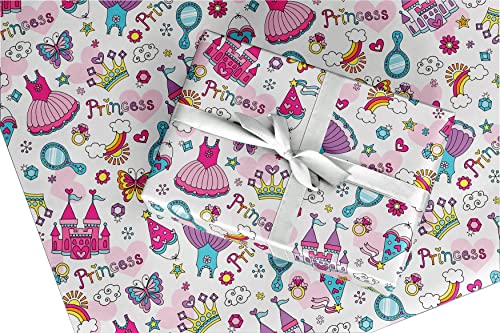 Gift Wrapping Paper 30" x 84" Sheet Vintage Style (Princess)