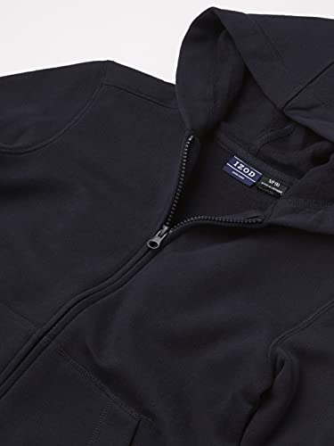 IZOD Boys' Fleece Zip-up Hoodie Sweatshirt, Navy, 5