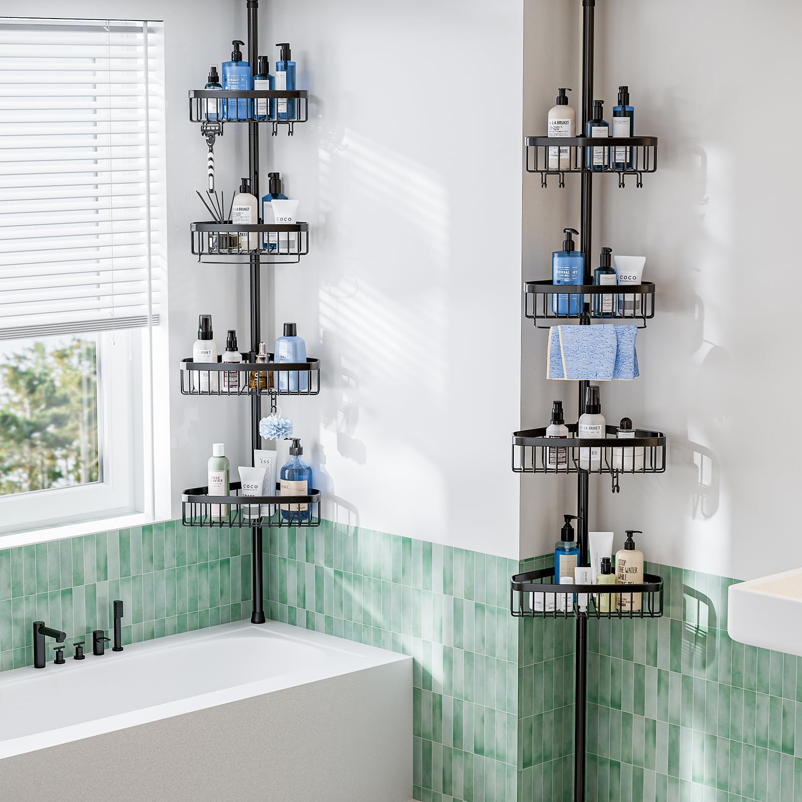 ESSEME Corner Shower Caddy Tension Pole