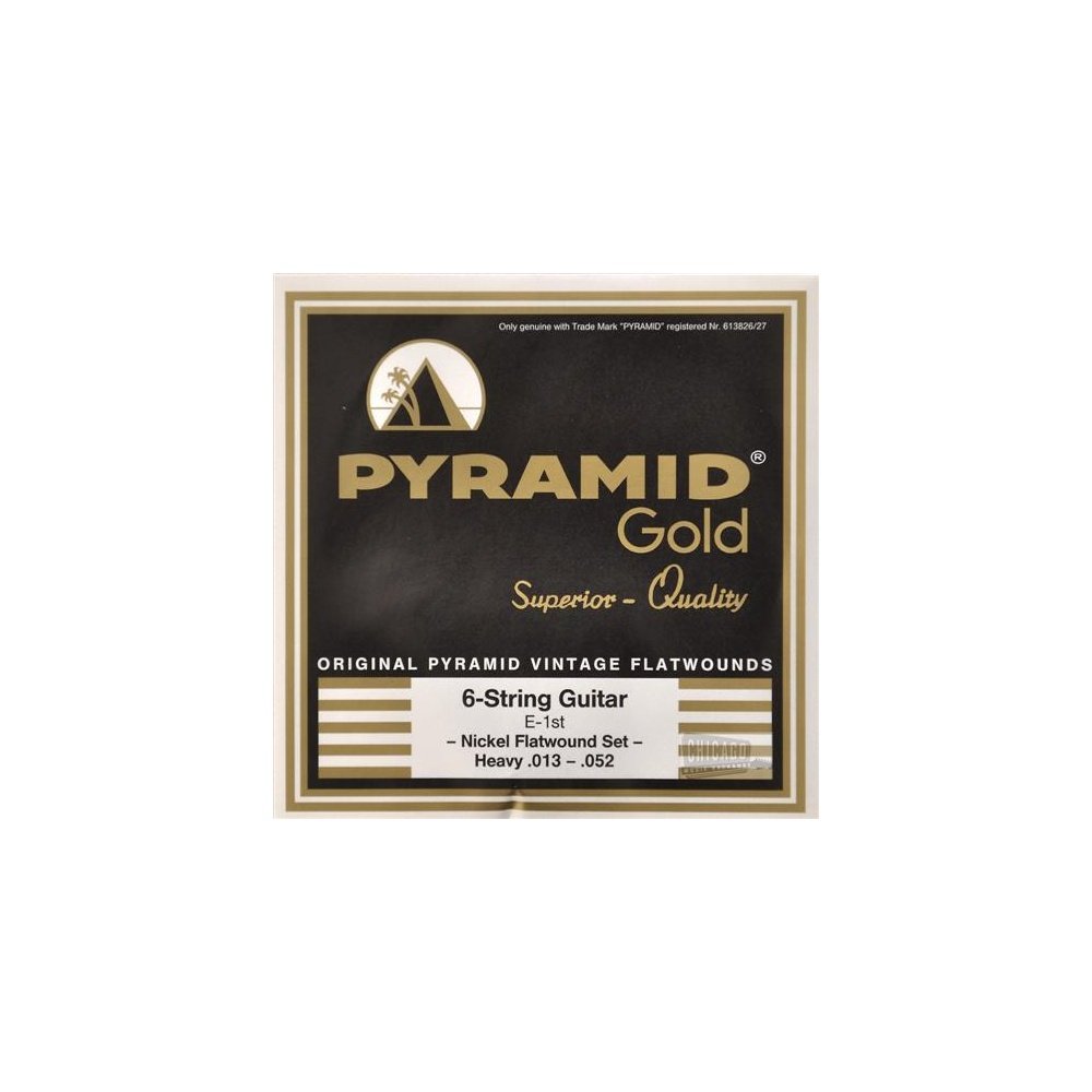 Pyramid Gold Flatwound Heavy Electric Guitar Strings 13-52