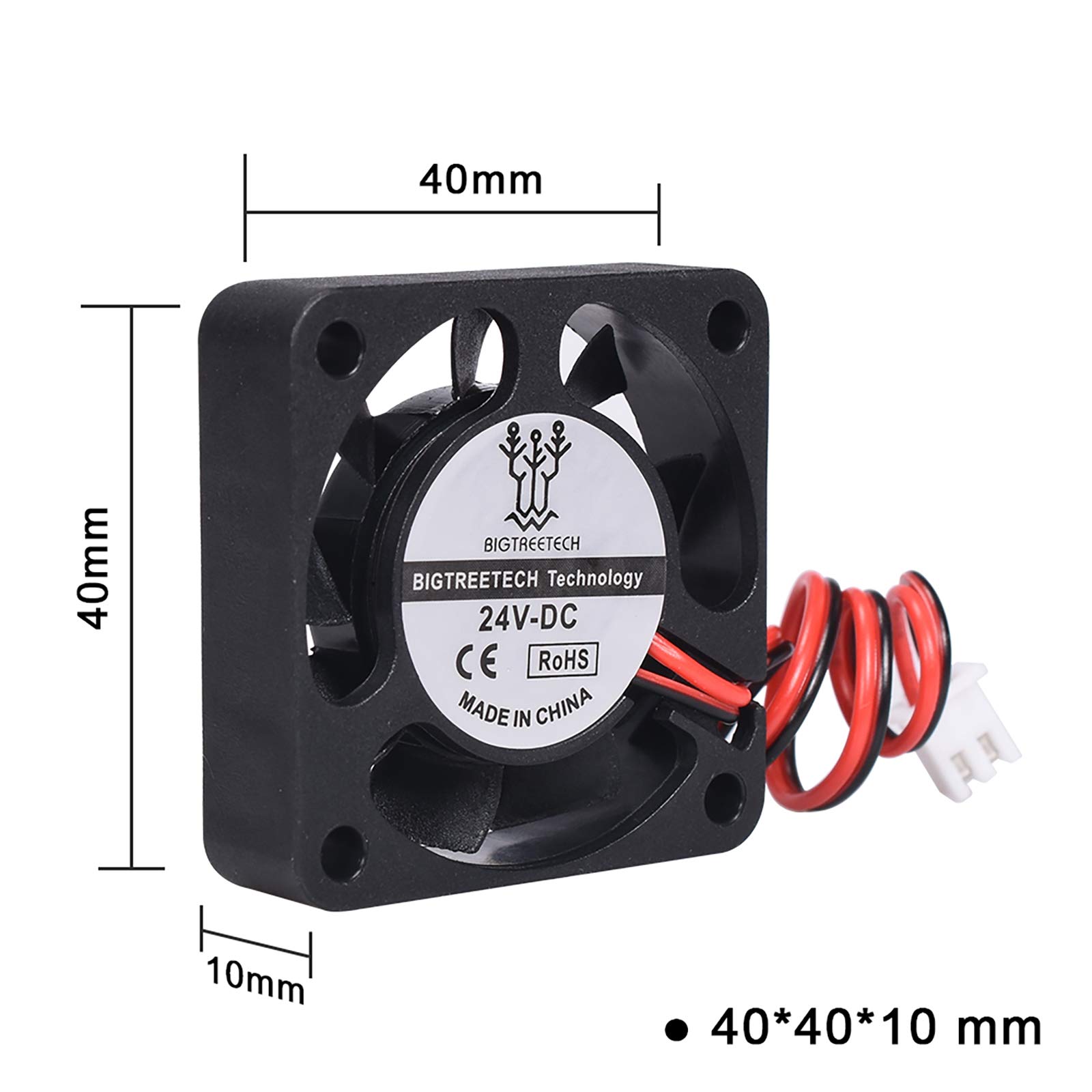 Bigtreetech 3PCS 3D Printer Cooling Fan 24V,4010 Blower 40x40x10MM DC 24V Brushless Cooling Fans 24V Circle Fan Quiet Cooling Fan for 3D Printer(3PCS)