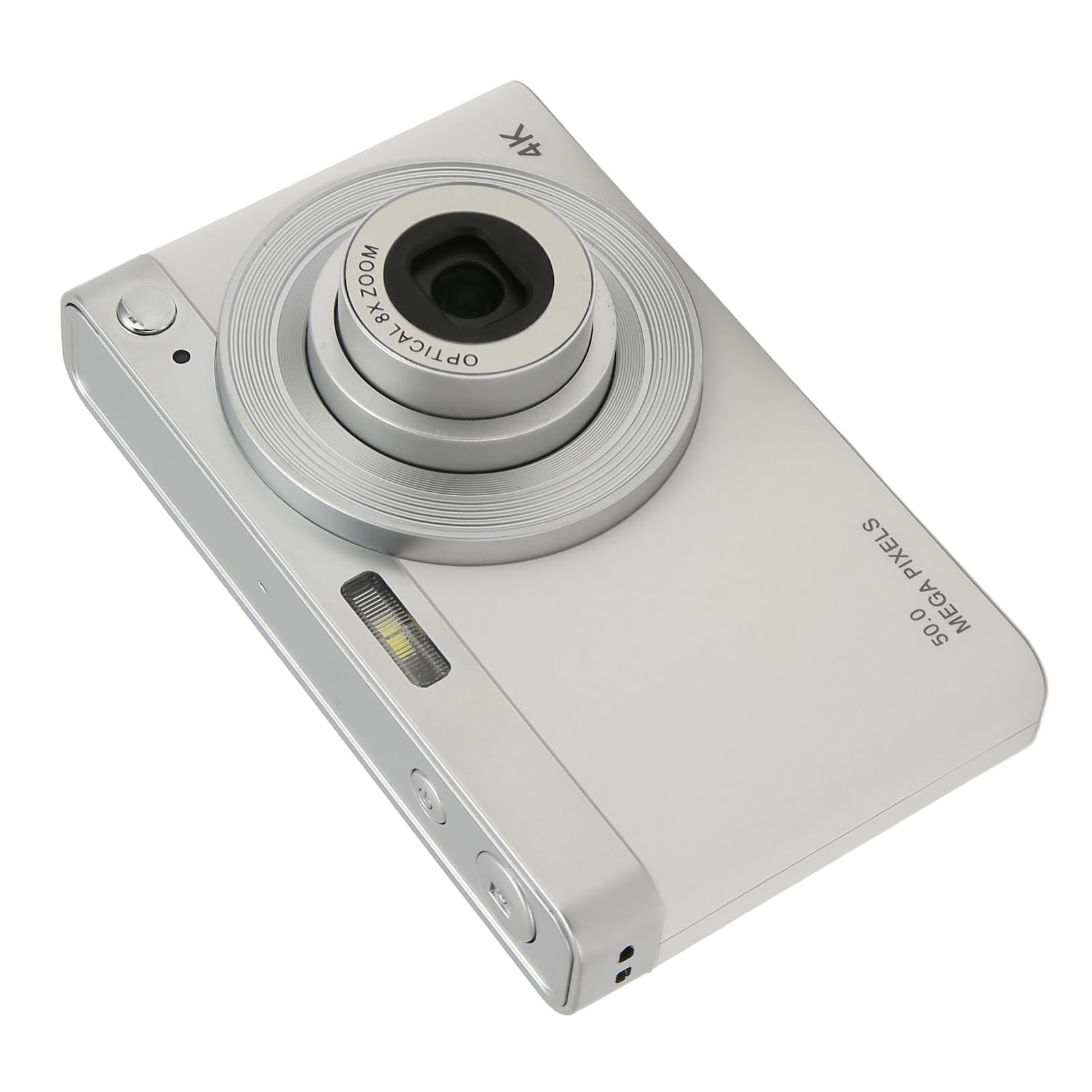 Compact Small Camera, 4K Video Output 50MP 16X Zoom Vlogging Camera for Ceremony (White)