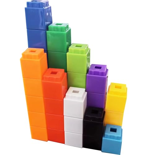 RAINBOW TOYFROG Math Manipulatives Counting Cubes, Educational Number Blocks, Kindergarten Learning Activities Math Cubes, Set of 100 Number Blocks Toys for Kids Ages 3 Aboveā¦