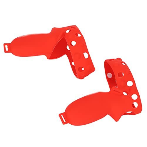 VR Joystick, Controller Grip Cover Antislip Silicone Adjustable Comfortable Washable Sweatproof for Quest 2(red)