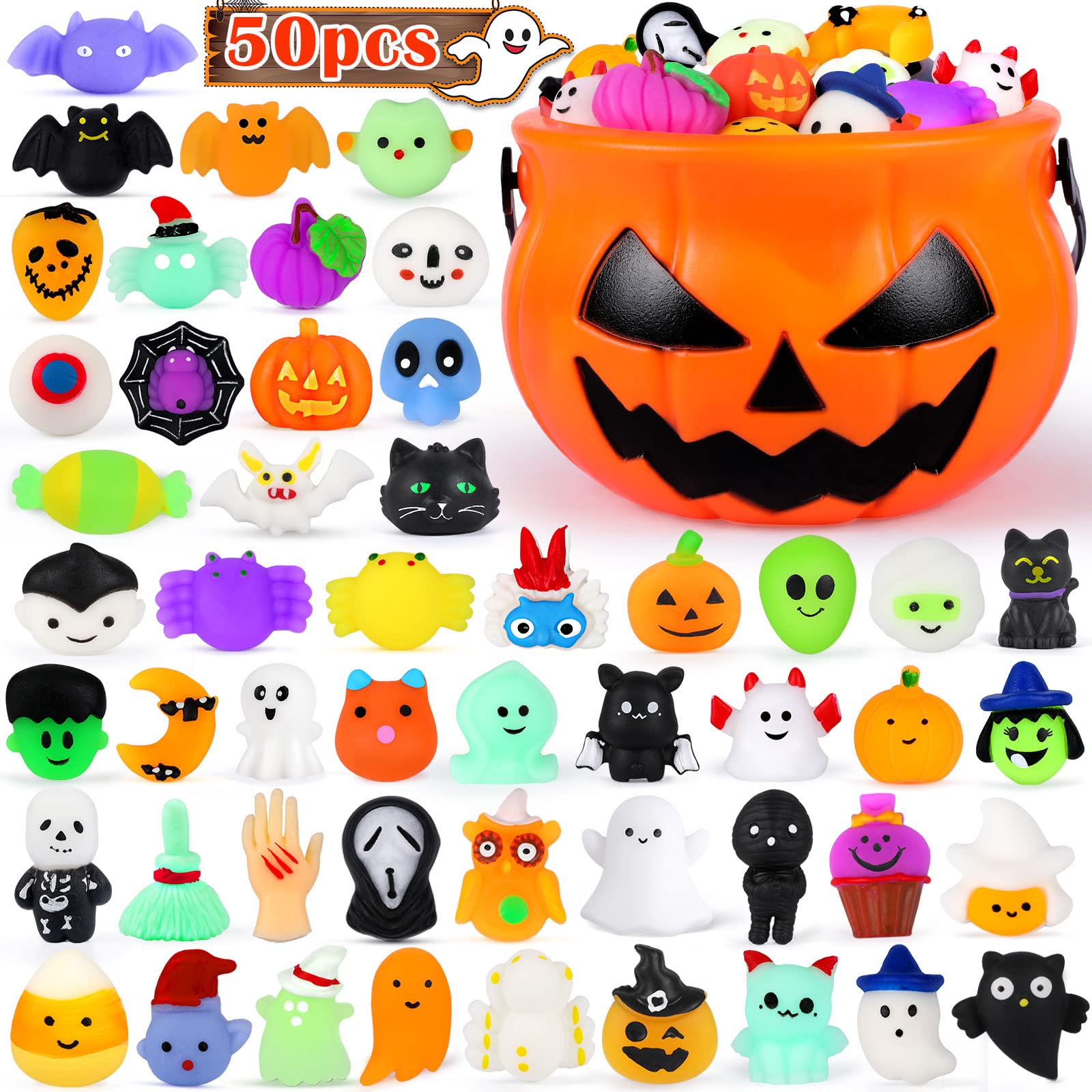 UMIKU 32 pcs Easter Eggs + 32 Mochi Squishy Toys Easter Egg Fillers Easter Basket Stuffers Mini Squishy Animal Squishy Plastic Easter Egg Hunting Easter Party Favors Gifts for Kids Boys Girls Random