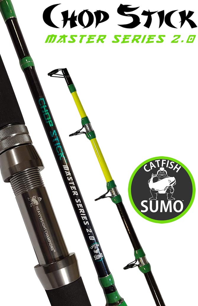 Catfishing Rod, Master Series 2.0 Chop Stick, 1-Piece Casting Catfish Rods for Baitcasting Fishing, Medium Heavy, 7’6”, 10-50lb Line