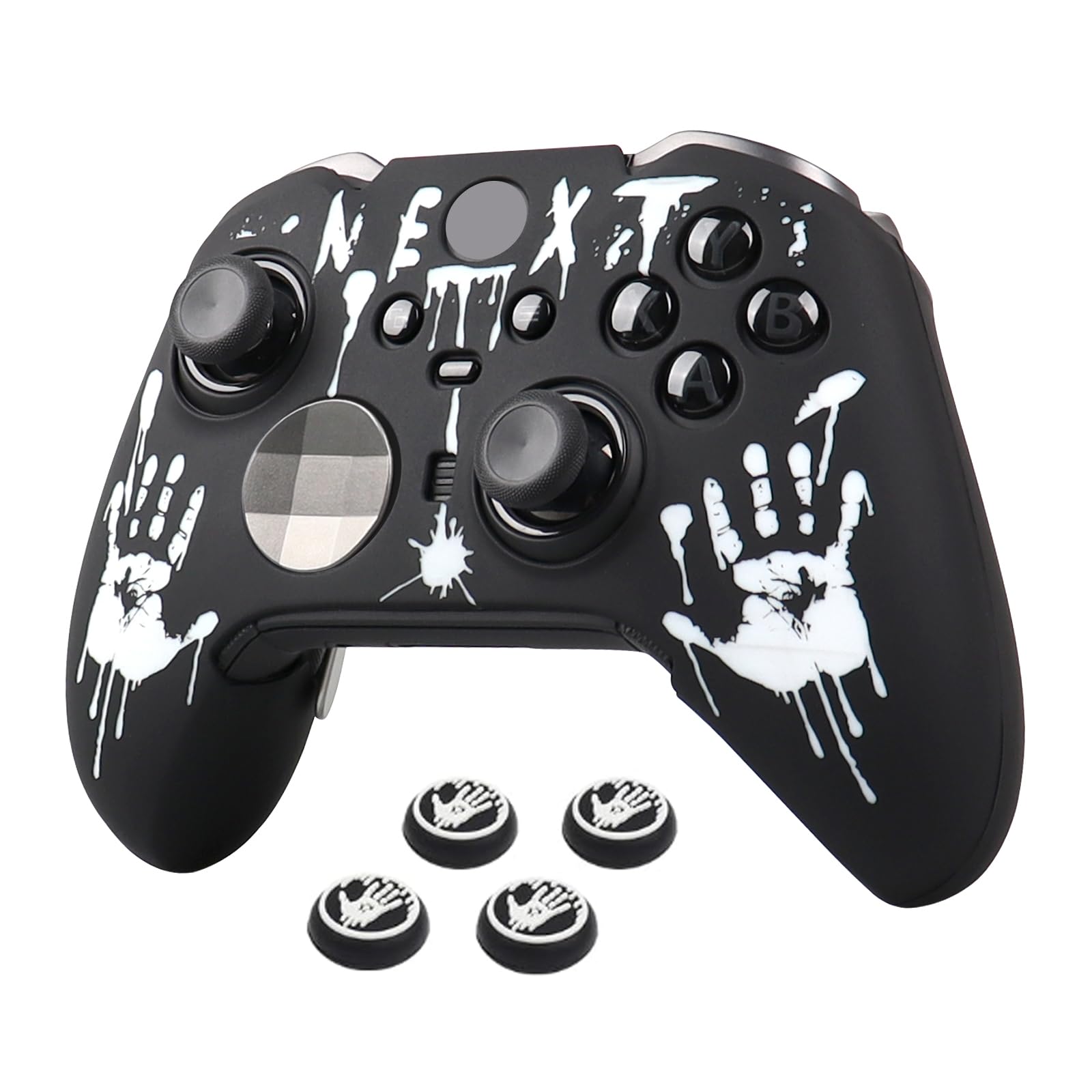 RALAN Glitter Controller Skin for Switch Pro Controller, Anti-Slip Silicone Controller Cover Protector Case