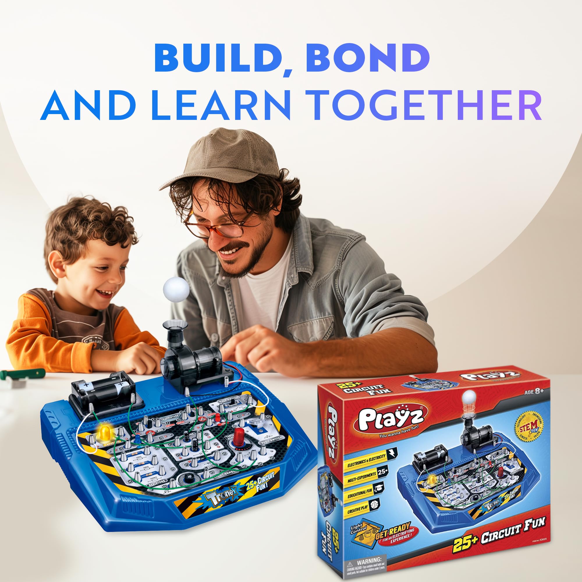 Playz Electric Piano Circuit Board for Kids - 38+ Music Lab Experiments, Kids' Electronics Kit, DIY Engineering Toy & Educational Science Kits, & STEM Projects for Kids Ages 8-12, Teens, Boys, & Girls