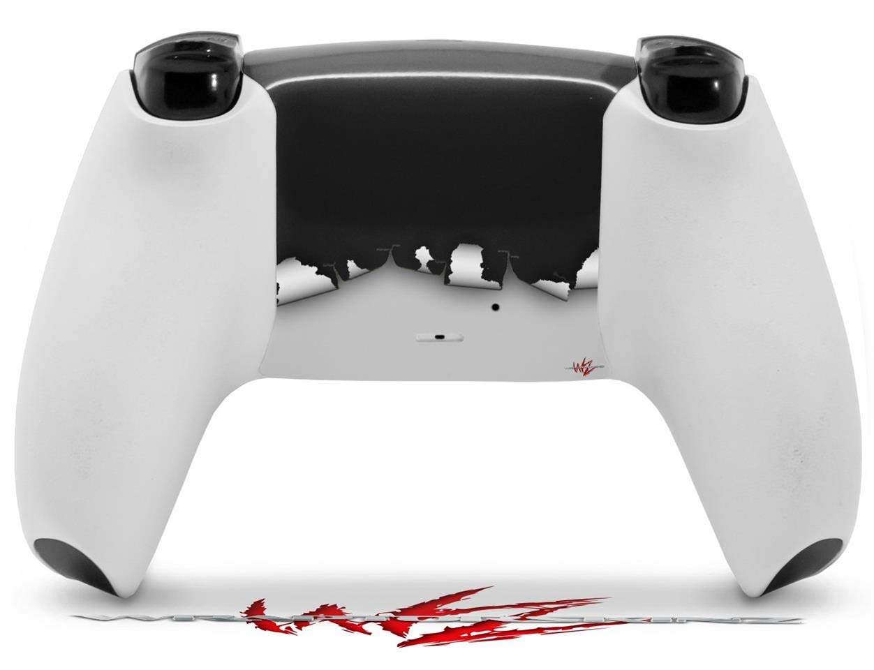 WraptorSkinz Skin Wrap compatible with Sony PS5 DualSense Controller Ripped Colors Black Gray (CONTROLLER NOT INCLUDED)