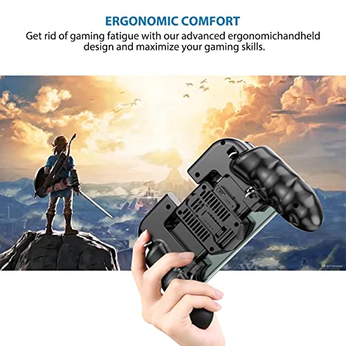 JRSHOME Phone Game Controller Mobile Gamepads Compatible with All Phones Within 4.7-6.5 Inches(iOS and Android), Suitable for Most Mobile Music Games, FPS Games