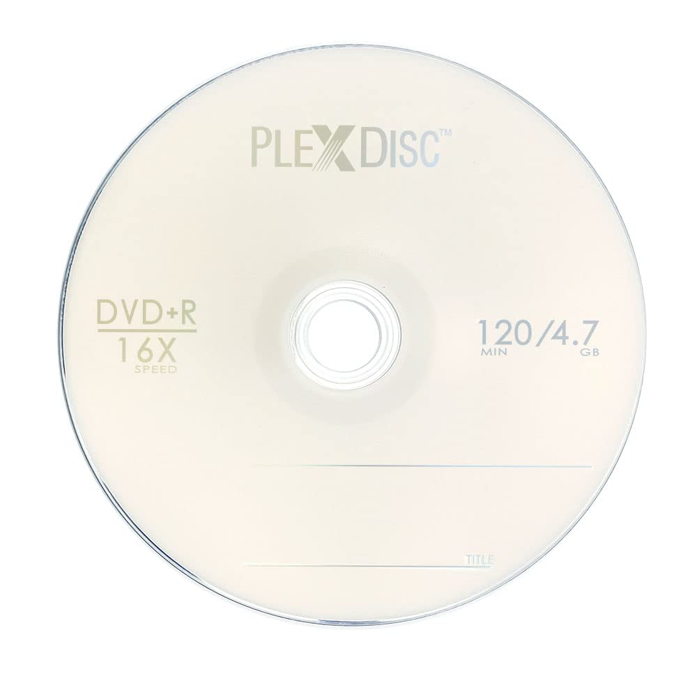 PlexDisc DVD+R 4.7GB 16x Branded Recordable Media Disc - 100pk Cake Box (FFP) 63C-815-BX