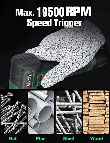 Cordless Angle Grinder, Mini 12.6V Battery Brushless Power Motor 19500 tr/min for Metal Wood Polishing, Thin Steel, Pipe, Plastic Cutting, Hand Cut Off Electric Grinding Tool (2 Batteries,4 discs 3”)