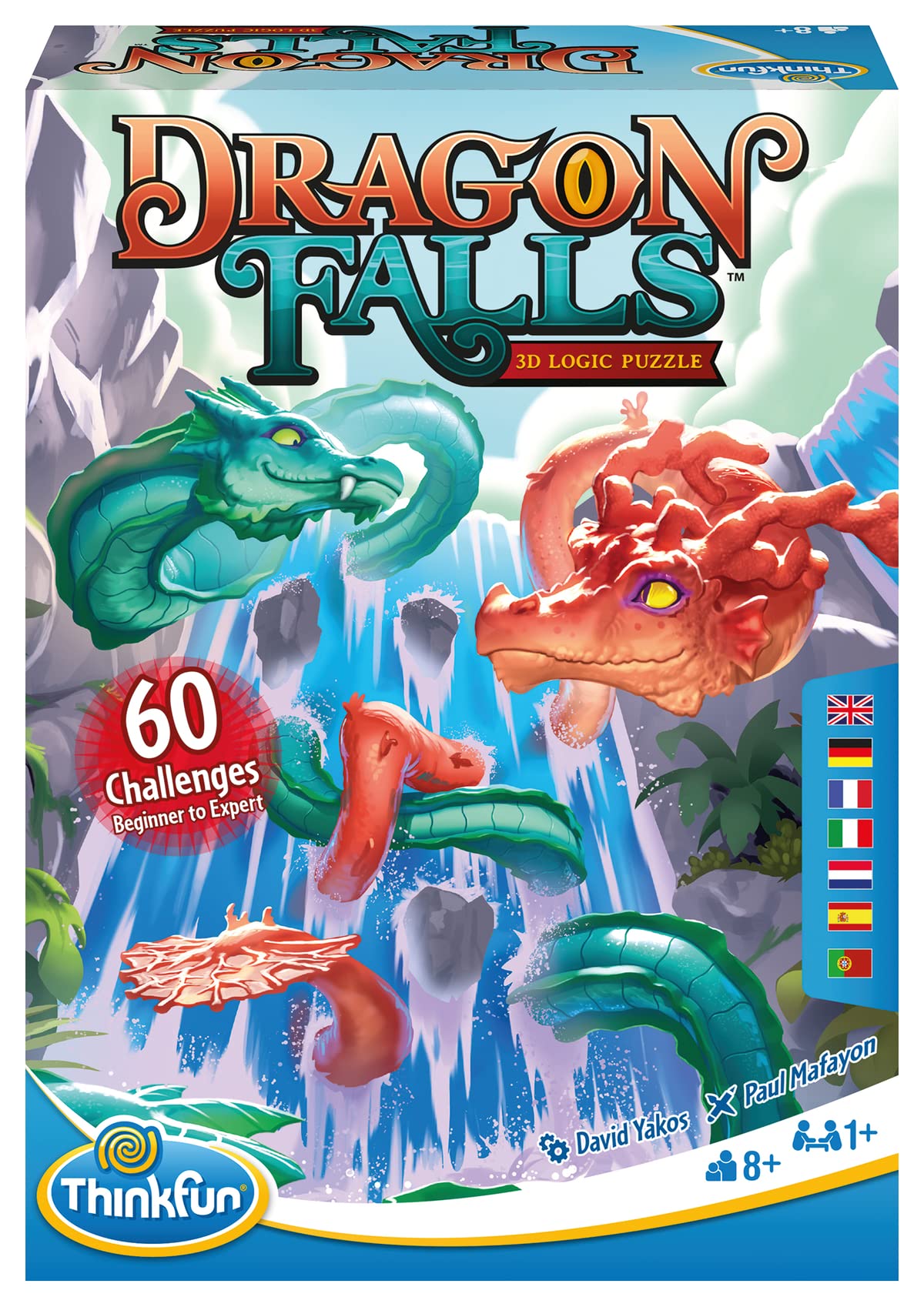 Think Fun ThinkFun Dragon Falls Logic Puzzle Game: Single-Player Problem-Solving Game for Ages 8+. Ideal for Dragon Lovers & Brainteaser Enthusiasts