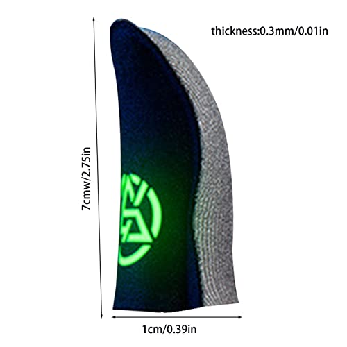 Gecorid Finger Sleeves - Anti-Sweat Thumb Sleeves with Silver Fiber,0.3mm Luminous Thumb Sleeves Mobile Finger Protector Breathable Seamless Thumb Finger Sleeve for Mobile Game Controllers