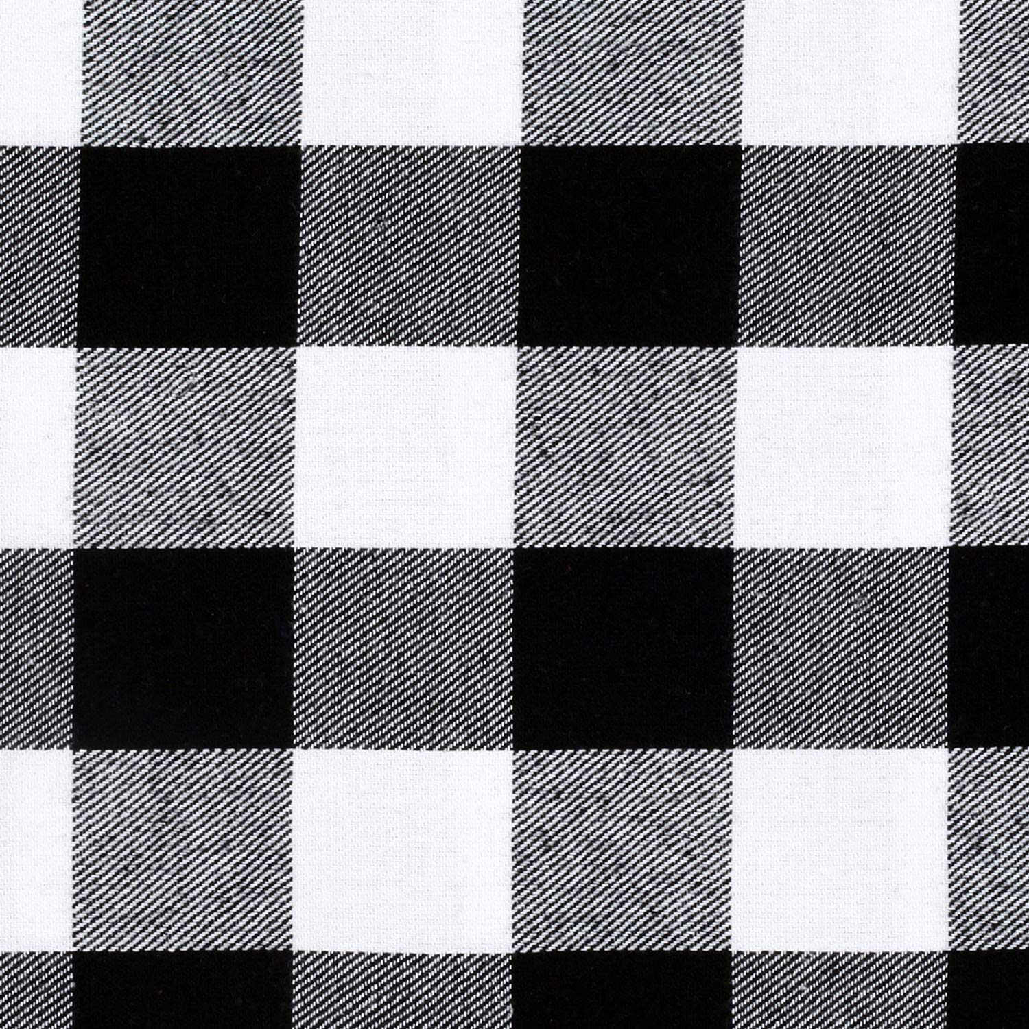 Cackleberry Home Black and White Buffalo Check Woven Fabric Kitchen Towels 18 x 28 Inches, Set of 3