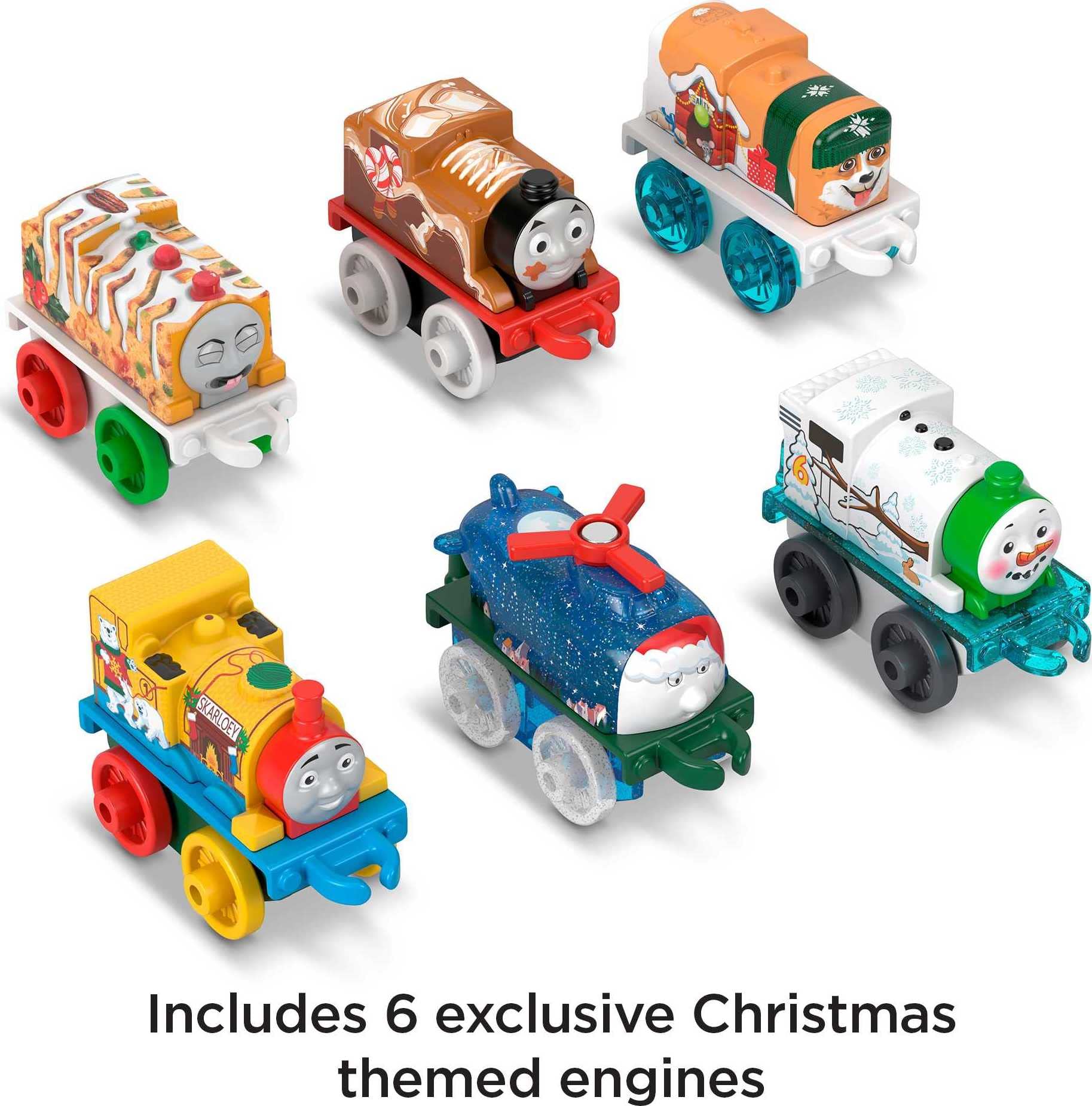 Thomas & Friends MINIS Advent Calendar 2022, Christmas gift, 24 miniature toy trains and vehicles for preschool kids ages 3 years and up