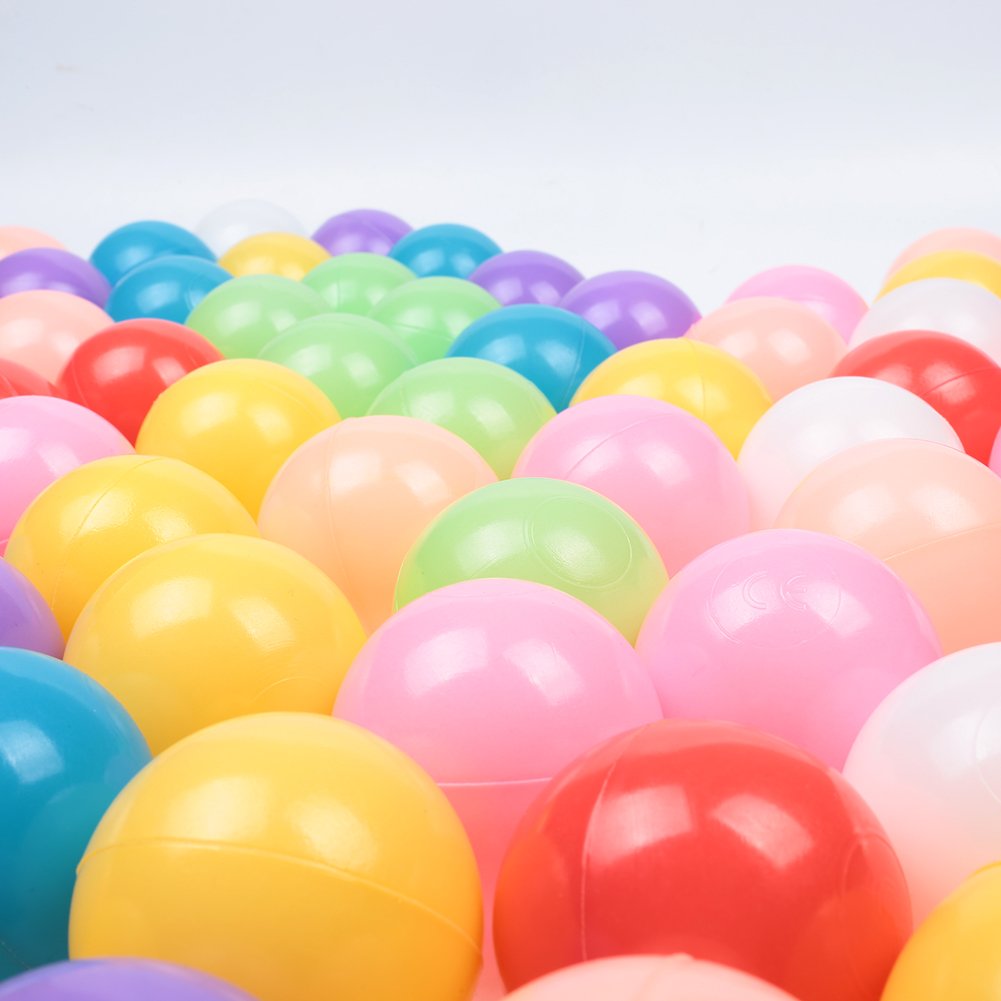 Real Relax 500pcs 5.5cm Colorful Ball Soft Plastic Ocean Ball for Baby Kid