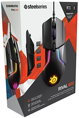 SteelSeries Rival 600 - Gaming Mouse - 12,000 CPI TrueMove3+ Dual Optical Sensor - 0.05 Lift-Off Distance - Weight System