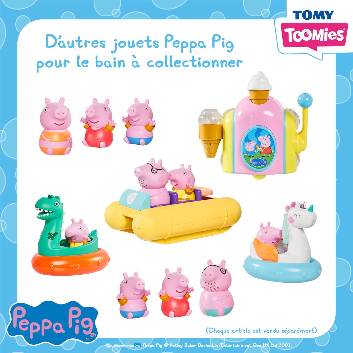 Toomies Peppa Pig Bubble Ice Cream Maker Bubble Bath Toy - Toddler Bath Toys Bubble Maker - Peppa Pig Toy with Foam-Producing Pump Action - Ages 18 Months and Up