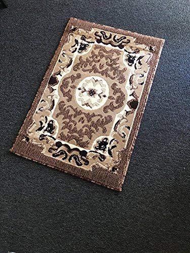 Carpet King Traditional Oriental Runner Area Rug Beige Brown Black Tan Ivory Design 101 (32 Inch X 7 Feet 3 Inch)