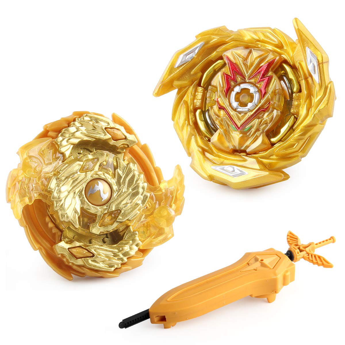 NIN Battle Burst Fusion Grip Gyro Top Set /Cho-Z Achilles.00DM/Ace Dragon. St. Ch with 4D Launcher