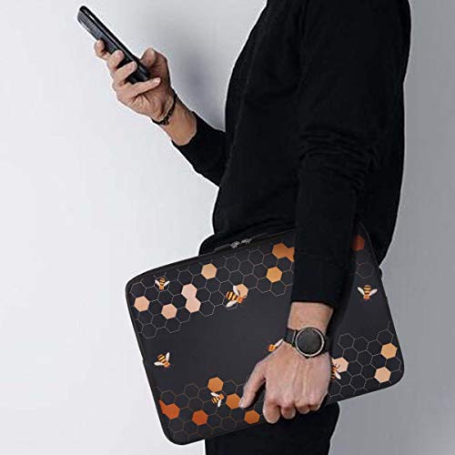 iCasso 13-13.3 inch Laptop Sleeve Bag, Waterproof Shock Resistant Neoprene Notebook Protective Bag Carrying Case Compatible MacBook Pro/MacBook Air - Honeycomb
