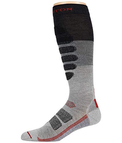 Burton Men's Performance + Lightweight Compression Socks, Gray Heather Block, S
