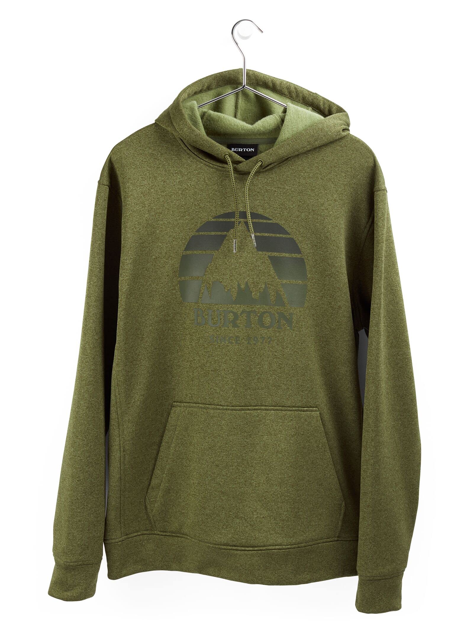 Burton Men's Standard Oak Seasonal Pullover Fleece, Martini Olive Heather, Large