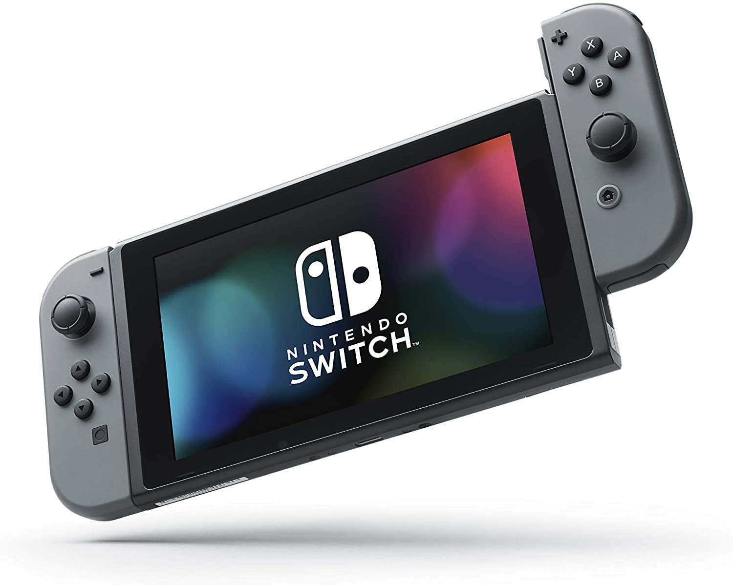 Nintendo 2020 Premium Switch 32GB Console Family Essential Bundle - Gray Joy-Con, Super Mario Odyssey, Red Dual Joy-Con Charger, TMLTT 128GB MicroSD Card, HDMI Cable
