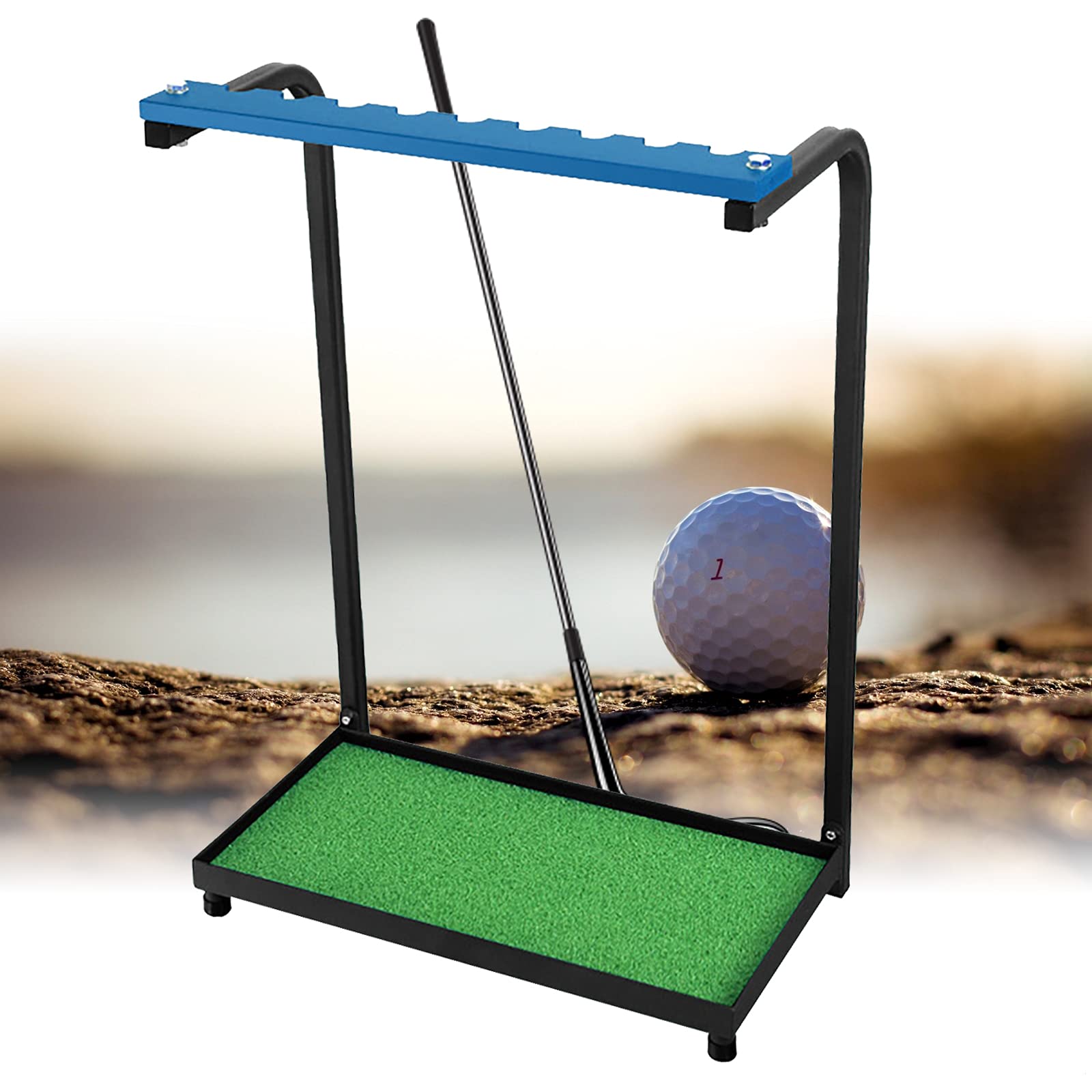 Club Display Racks Golf Club Set Storage Golf Putter Stand Heavy Duty Metal 9 Putters Organizer Equipment 9-Hole Golf Putter Rack Golf Set Storage