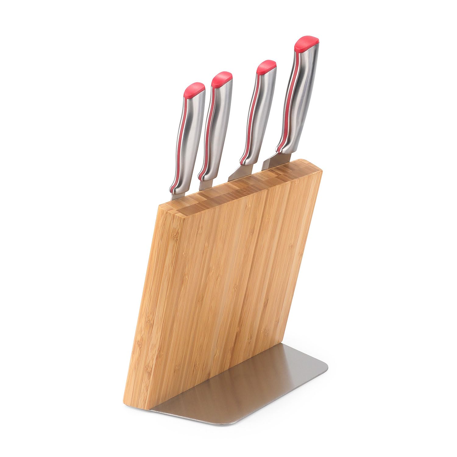 GOOD HELPER Magnetic Knife Holder, Small Magnetic Knife Block Sided Magnetic Knife Stand Stable Knife Magnetic Block Bamboo 9 Inch