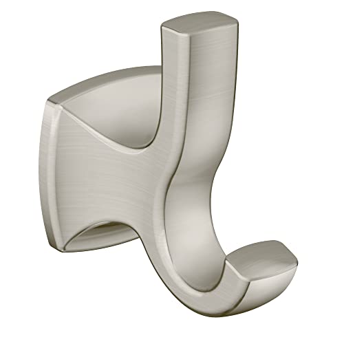 Moen YB5103BN Voss Collection Double Robe Hook, 6.30 x 3.66 x 3.03 inches, Nickel
