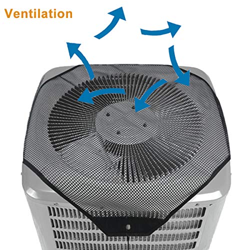 Jeacent Air Conditioner Covers For Outside Units Black,AC Cover For Outside Unit, Air Conditioner Leaf Guard Open Mesh (36"Γ36")
