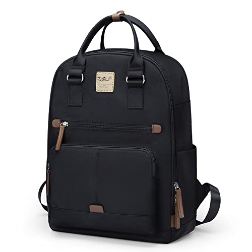 GOLF SUPAGS Travel Laptop Backpack for Women, Durable Fashion College Backpack Purse, Gift for Women Fits 14 Inch Notebook (Black, 14 Inch)