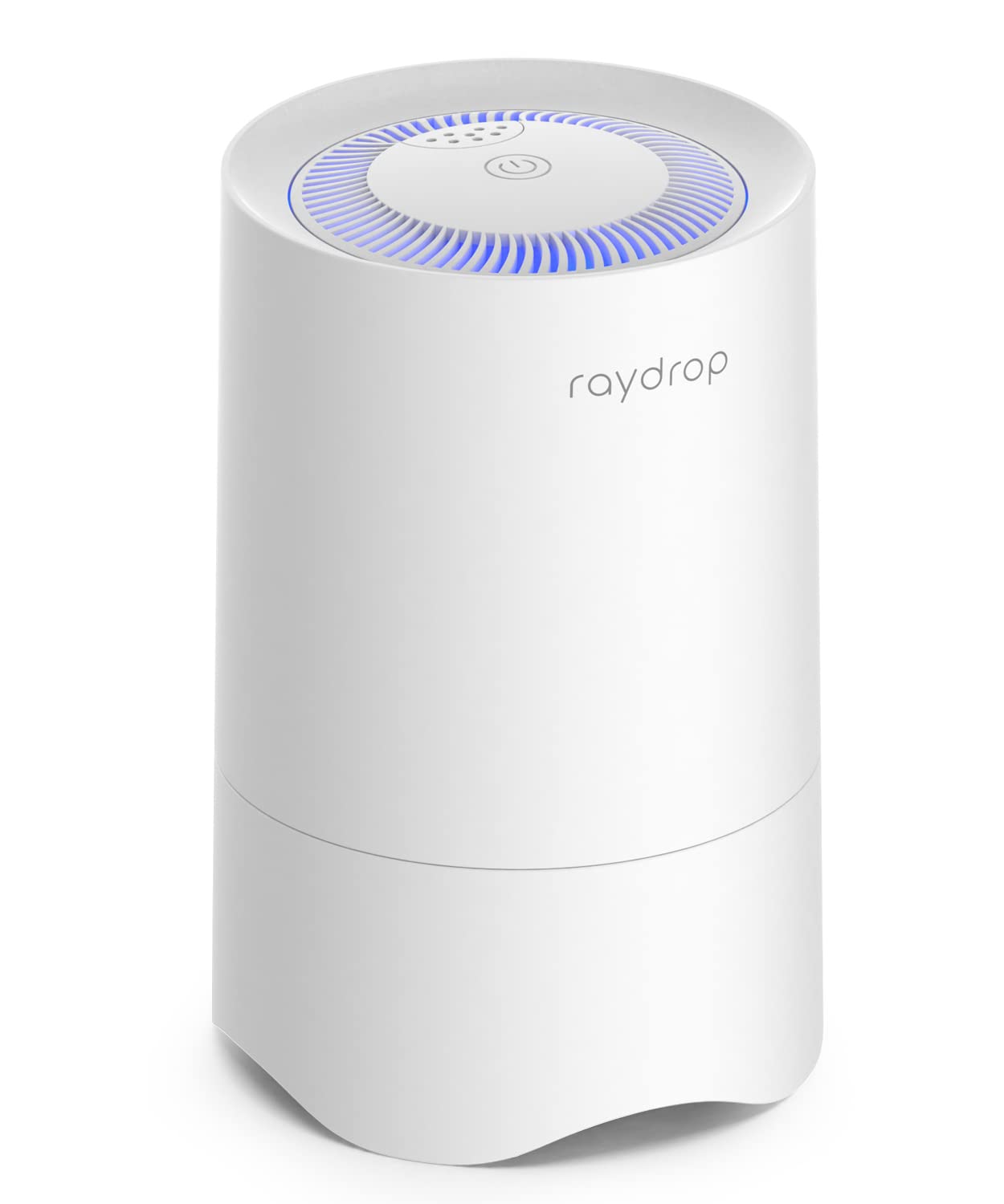 raydrop Small Air Purifier for Home Bedroom, Personal Desk Mini Air Purifier, Room Hepa Air Purifier Fresheners Cleaner for Pets, Smoke, Desktop, Office (White)