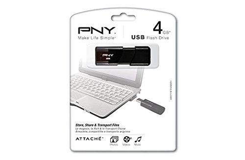 PNY Attache III 4 GB USB 2.0 Flash Drive P-FD4GBATT03-GE (Black)