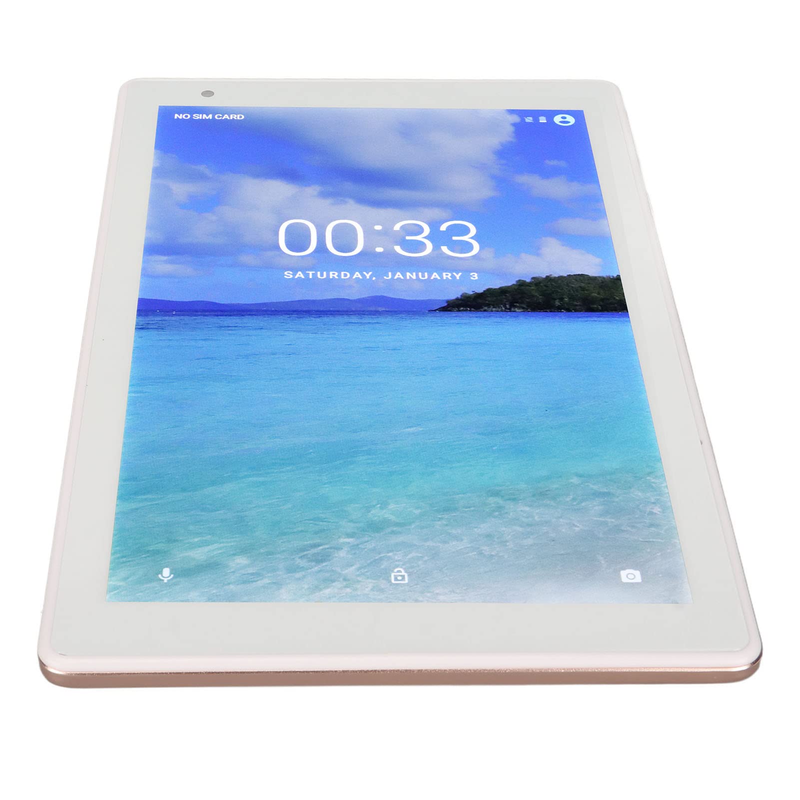 Computer Tablets, Gold HD Display Dual Cameras HD Tablet 2.4G 5G WiFi 100β240V for Android 10 for Watching (US Plug)