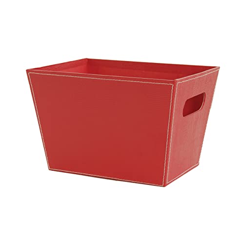 Wald Imports - Red Paperboard Decorative Organizer Bins - Closet Organizers And Storage Storage Containers - Storage Bins - Tote Bins For Organization for Storage & Laundry Room Organization