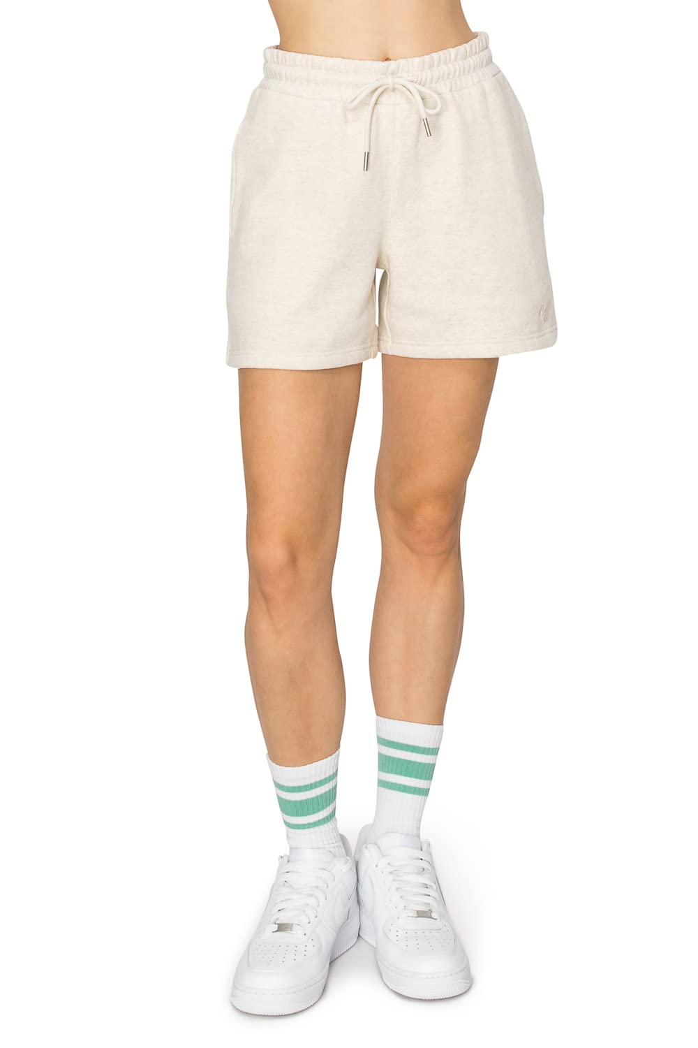 Cali1850 Women's Premium Cloud Fleece SweatShorts - Drawstring Elastic Waist Soft Cozy Casual Shorts 51920-FT632 LTOAT L