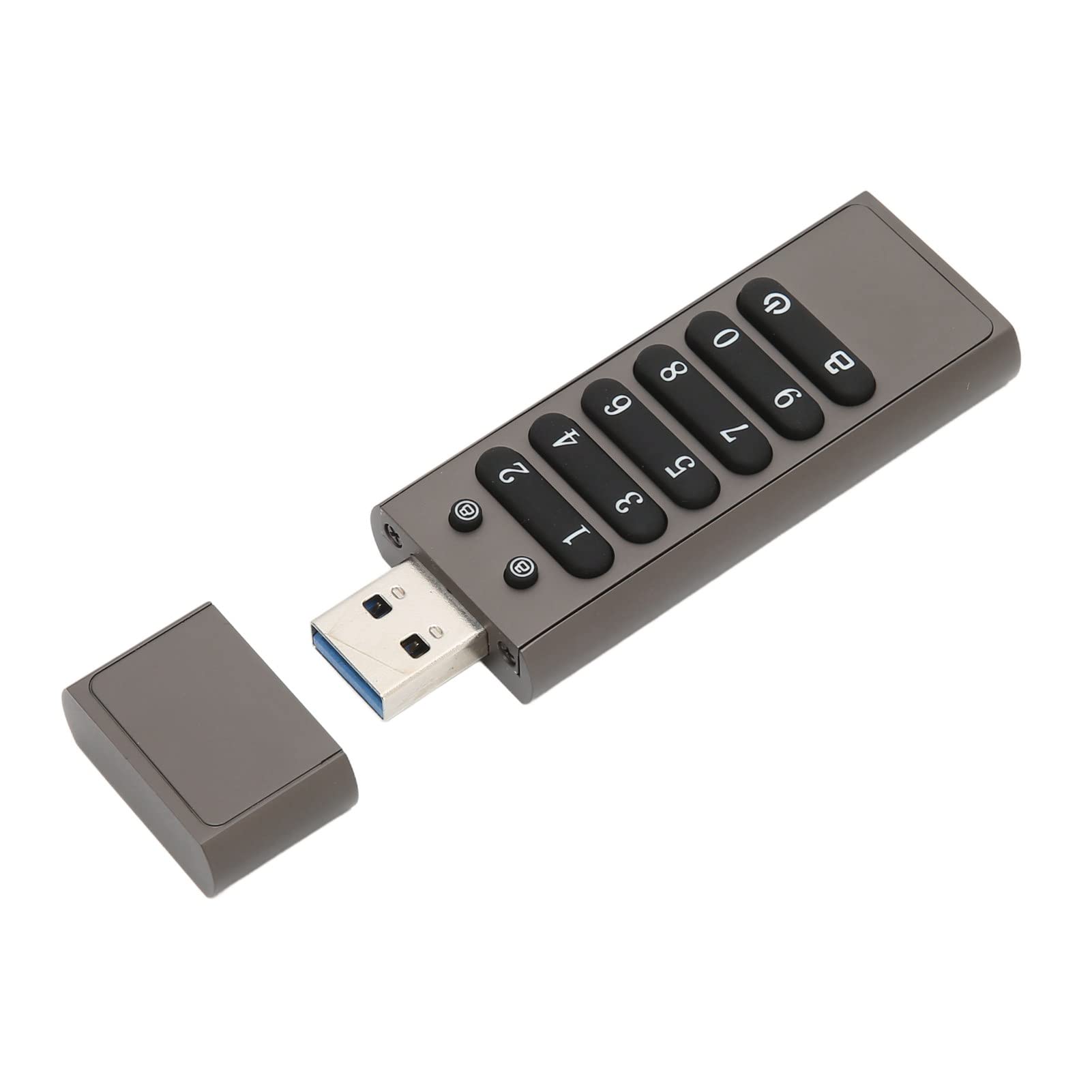 Encrypted USB Drive, Quick Password Flash Drive, Auto Lock Key USB Flash Drive for Research and Development Institutions for Government Financial Purposes (128GB)