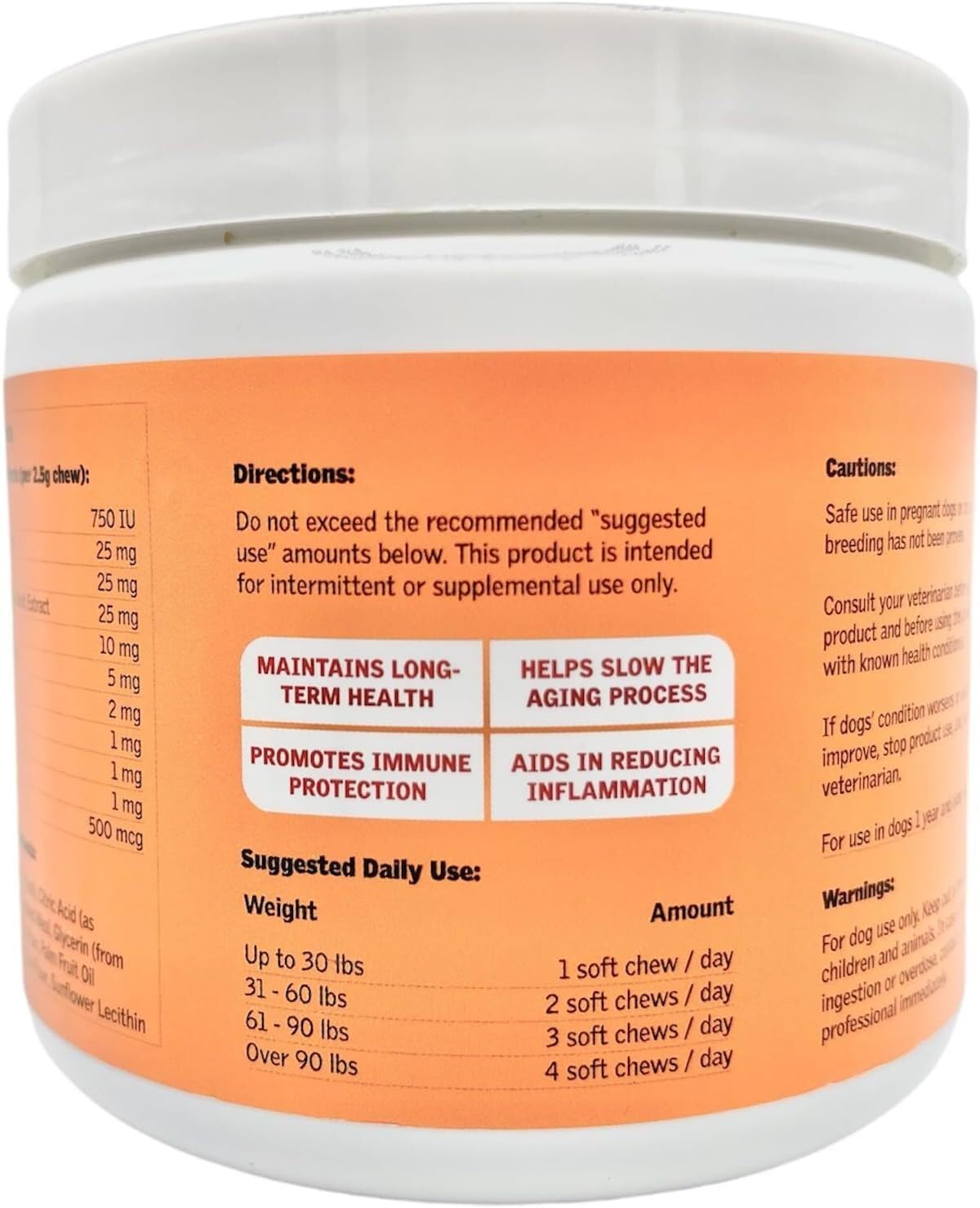 Furevery Chewable Dog Vitamins and Supplements β Daily Longevity Multivitamin for Dogs with Curcumin, Taurine, Trans-Resveratrol β Essential Vitamins for Dogs to Support Wellness and Vitality