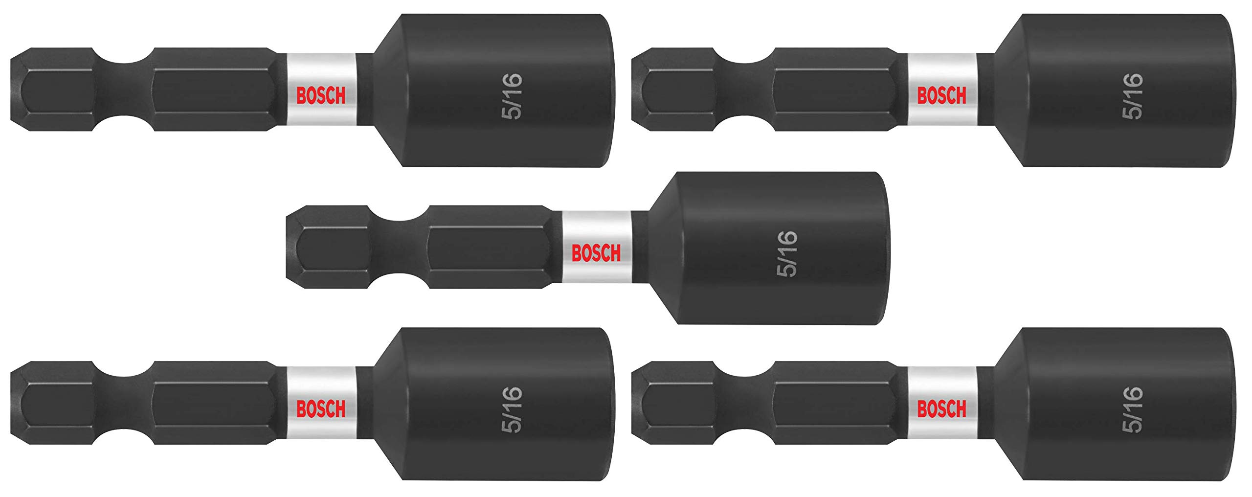 BOSCH ITNS516B 5-Pack 1-7/8 In. x 5/16 In. Impact Tough Nutsetters